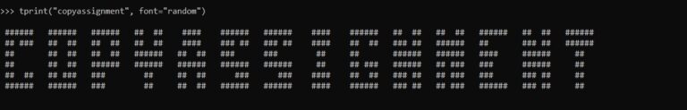 ASCII Art in Python with art library – CopyAssignment