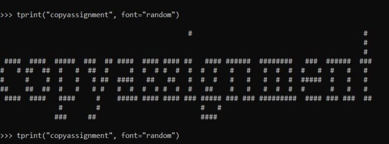 ASCII Art in Python with art library – CopyAssignment