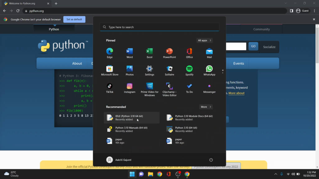 Install and setup Python in Windows 11 – CopyAssignment