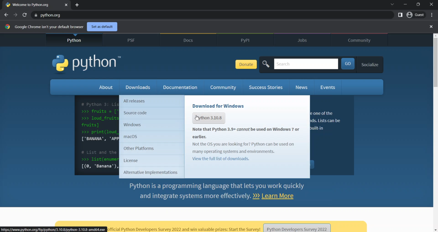 Install and setup Python in Windows 11 – CopyAssignment