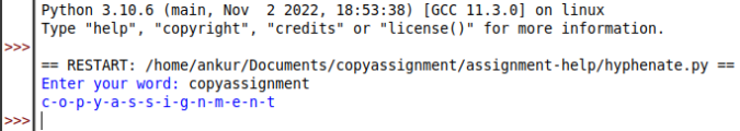 Hyphenate Letters in Python – CopyAssignment