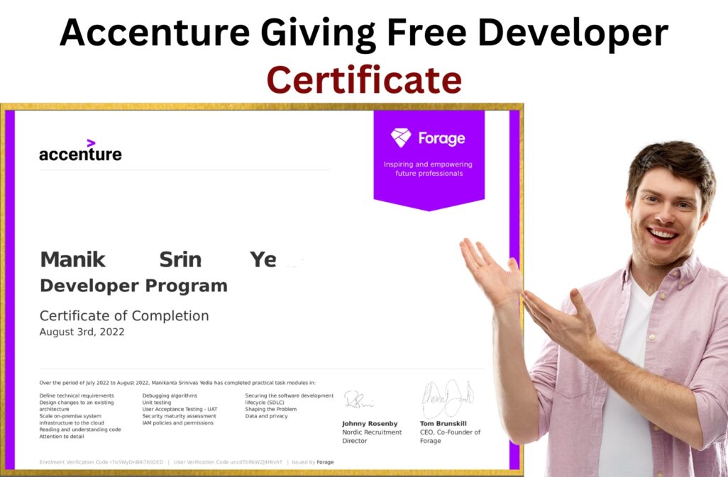 Accenture Giving Free Developer Certificate in 2023 – CopyAssignment
